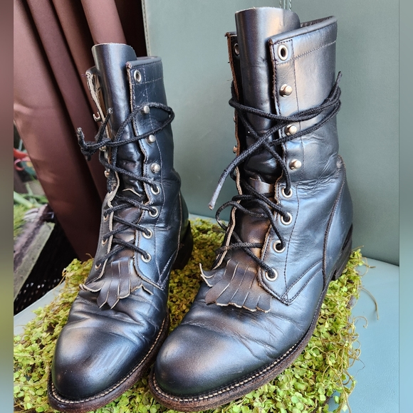 Justin Boots | Shoes | Justin Kiltie Lace Up Prairie Gunmetal Grey ...